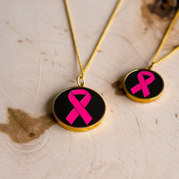 Custom Cancer Awareness Pendant – Cerakote Finish with 14K Gold Plated ...