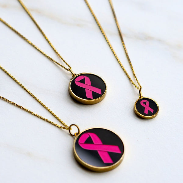 Custom Cancer Awareness Pendant – Cerakote Finish with 14K Gold Plated ...